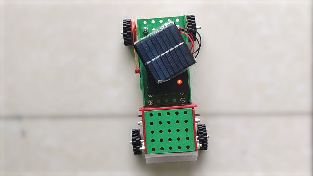 How to make a mini solar powered car at home - YouTube