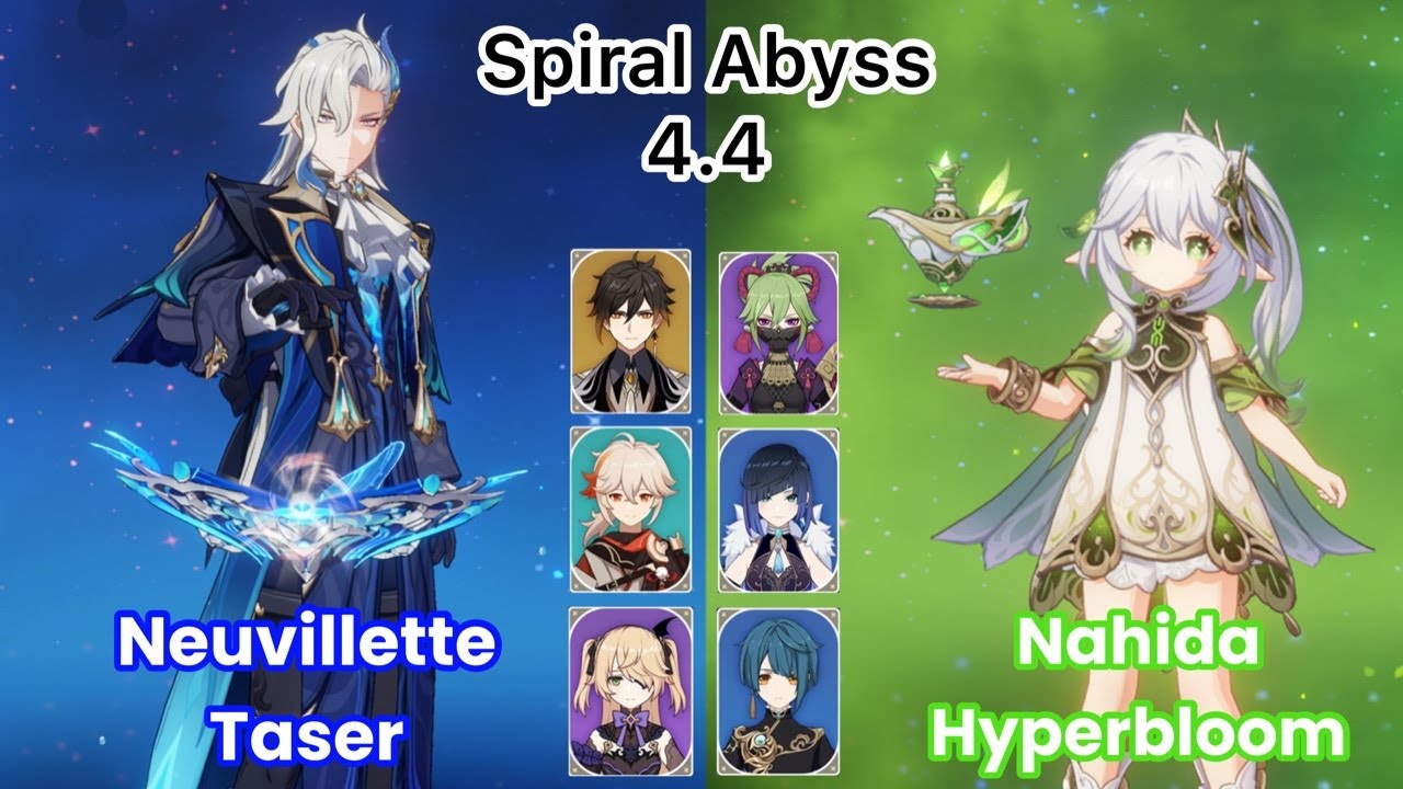 Neuvillette Taser & Nahida Hyperbloom - La Hoàn 4.4 | Genshin Impact ...