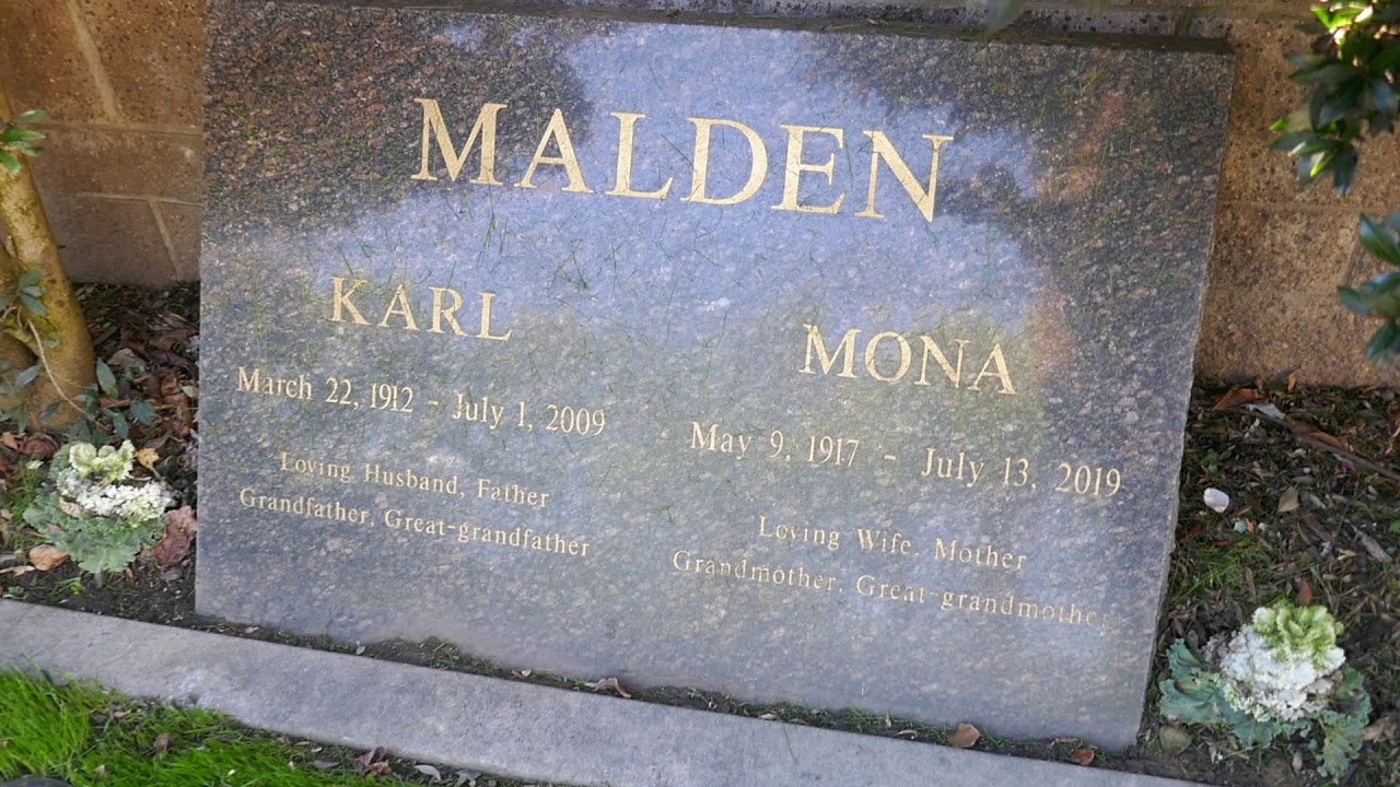 Actor Karl Malden Grave Westwood Cemetery Los Angeles California USA ...