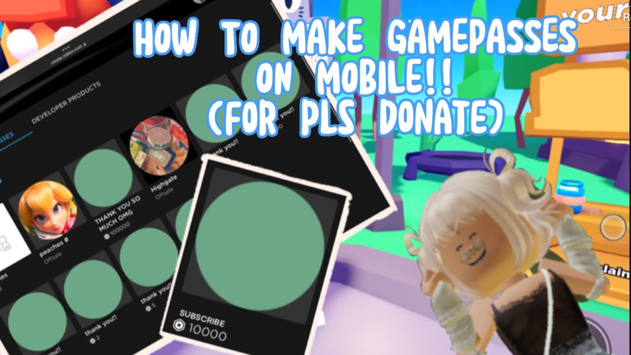 HOW TO MAKE GAMEPASSES ON MOBILE,, (done on ipad) - YouTube