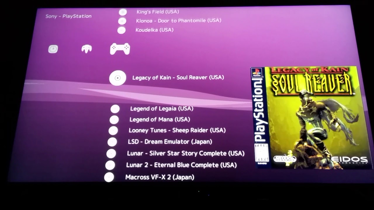 Playstation Classic minimal dashboard (Retroboot 0.9) - YouTube