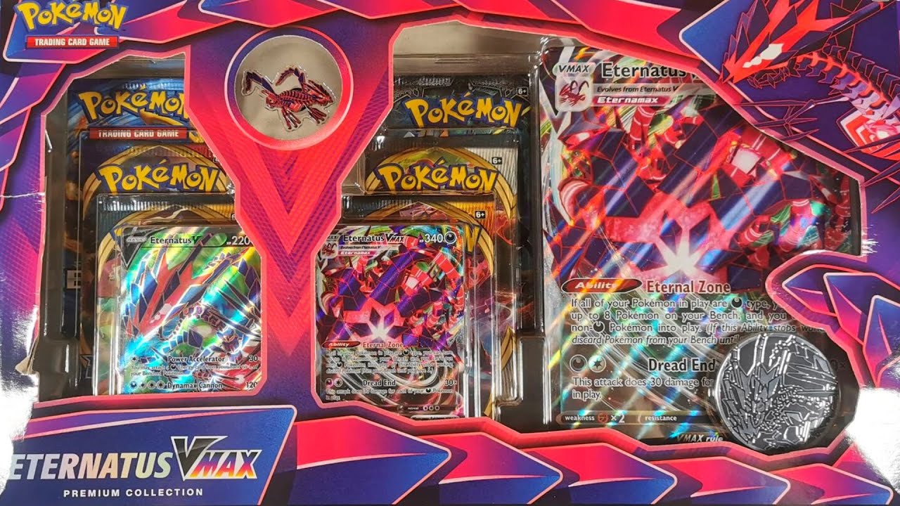 Opening an Eternatus VMAX Premium Collection Pokemon Cards Box - YouTube