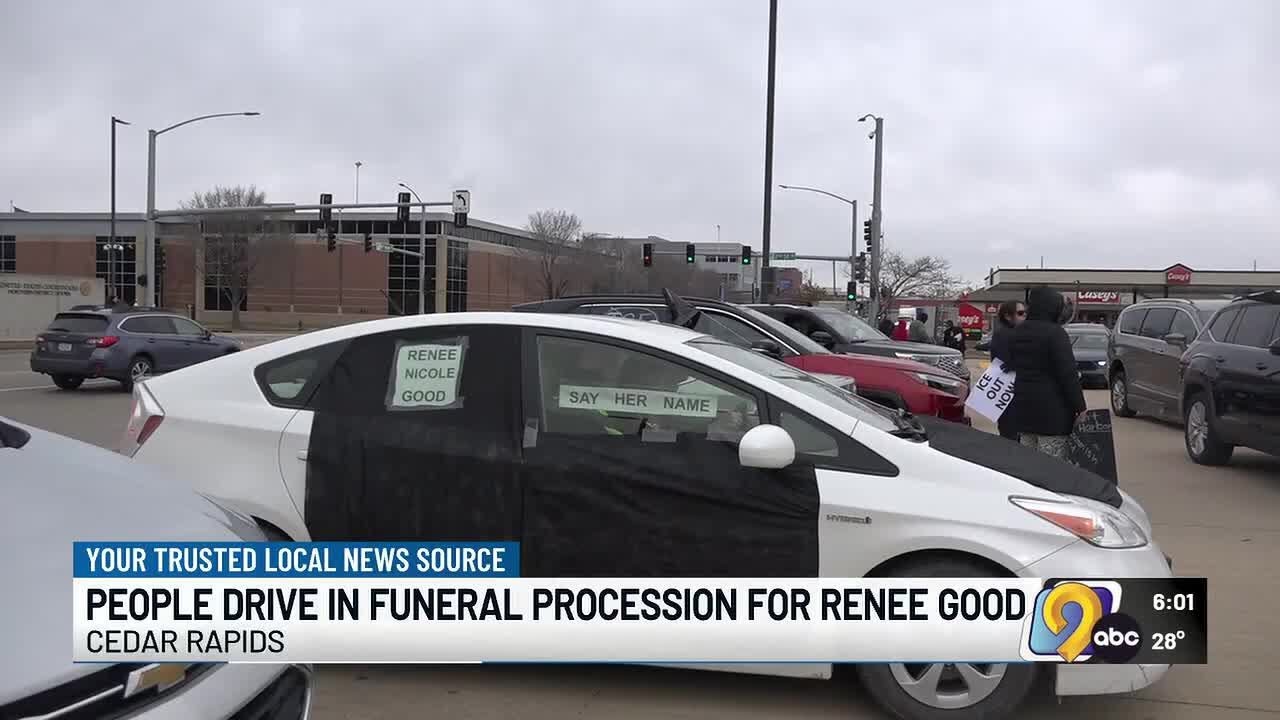 Dozens drive in funeral procession in memory of Renee Good, woman shot ...