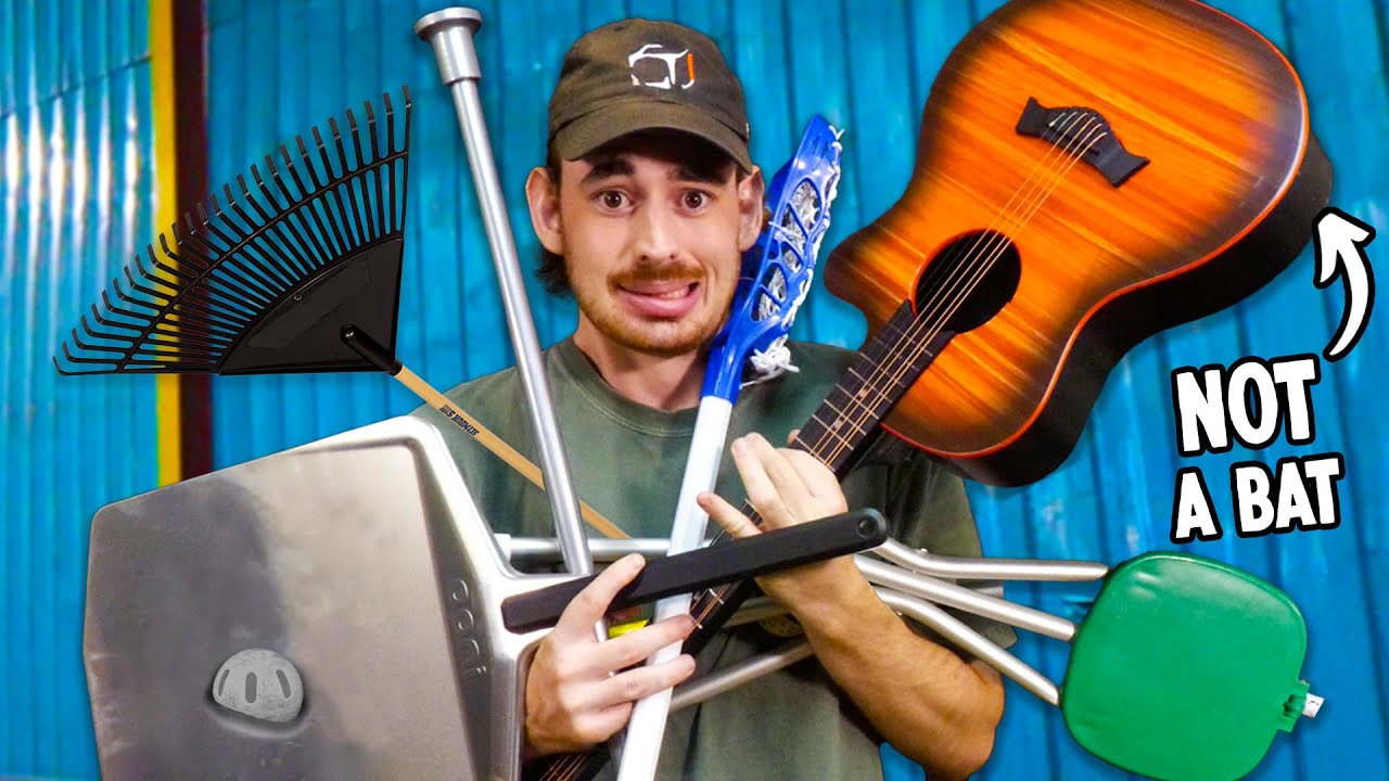 Anything But a Bat Home Run Derby (Best Items Yet) - YouTube