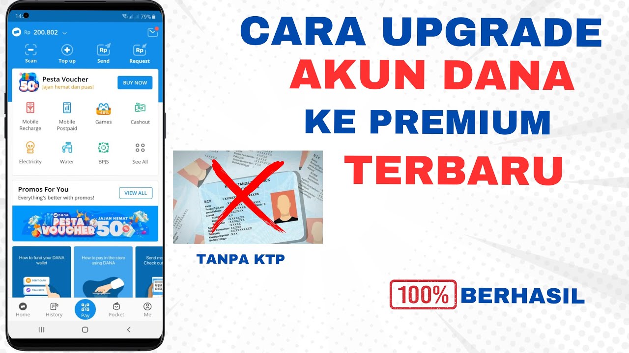 Cara Upgrade Dana Ke Premium Tanpa KTP Terbaru - YouTube