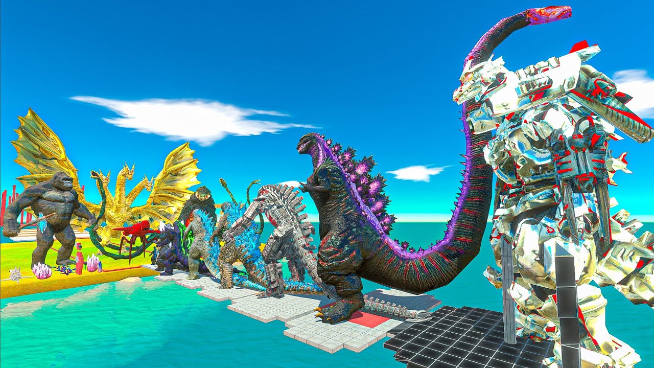 EVOLUTION of MECHAGODZILLA KIRYU Size Comparison VS Team KONG ...