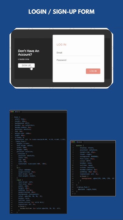 Login / Sign Up Form 💥 #webdesign #codinglover #shortvideo #coder #bts #webdevelopment # ...