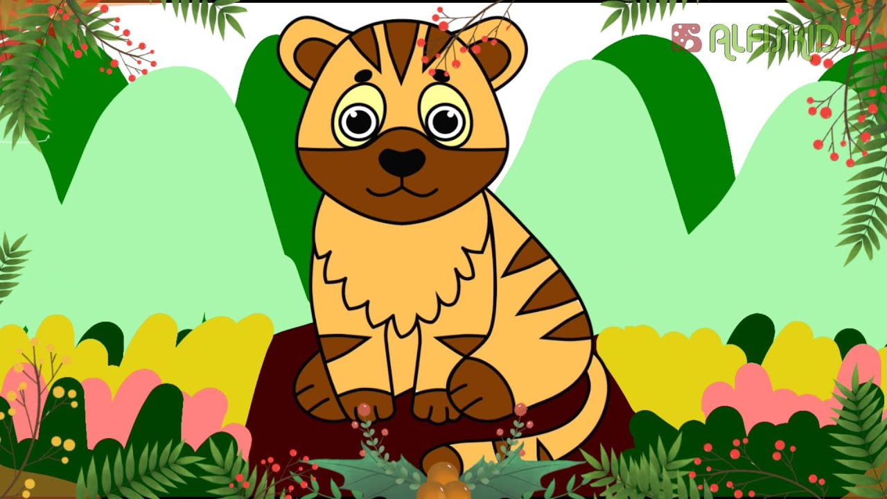 Mewarnai Harimau | Tiger Coloring | Belajar Mewarnai Harimau | Tiger ...