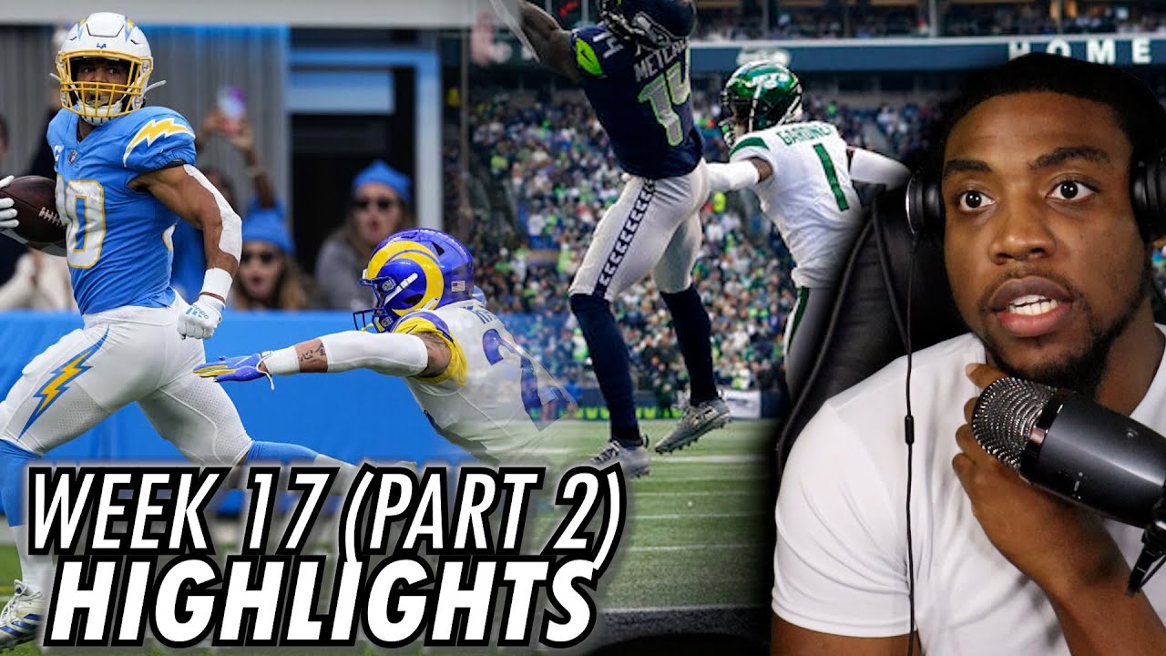 NFL Week 17 (PART TWO) REACTIONS | Seahawks Jets, Rams Chargers ...