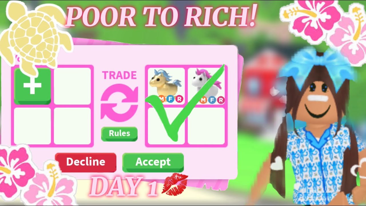 POOR TO RICH CHALLENGE 🌺💋 PART 1 || Roblox adopt me! - YouTube