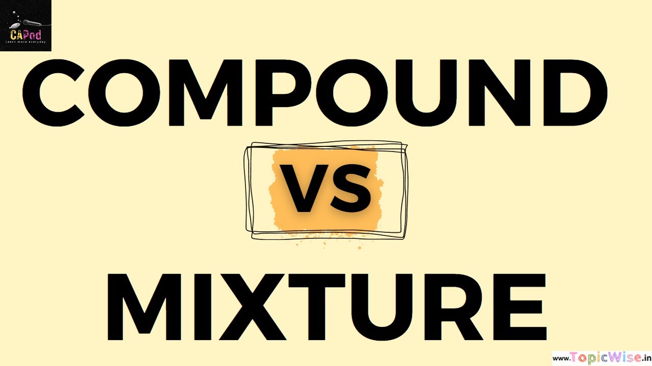 Difference between Compound and Mixture - YouTube