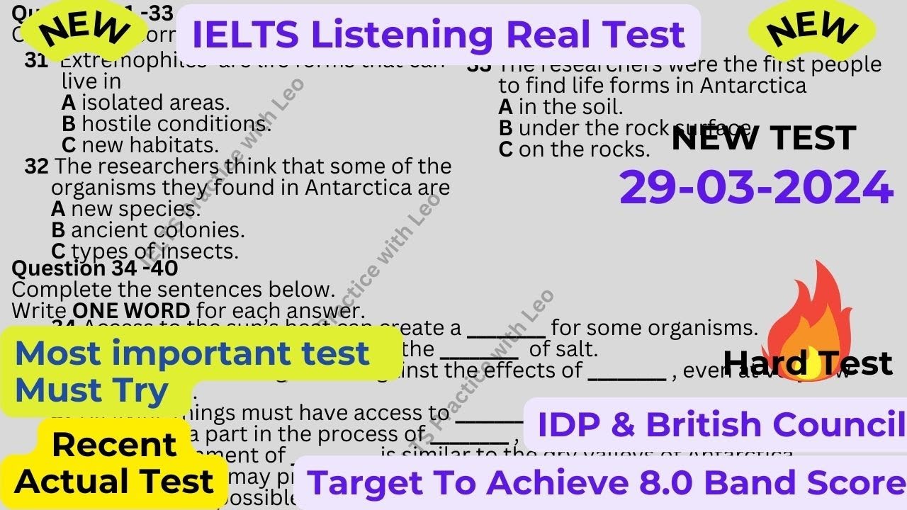 IELTS Listening Practice with Recent Actual IELTS Exam with Answers ...