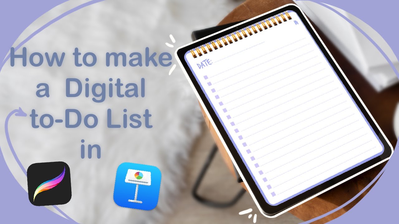 HOW TO MAKE A DIGITAL T0-DO LIST PLANNER IN PROCREATE AND KEYNOTE - YouTube