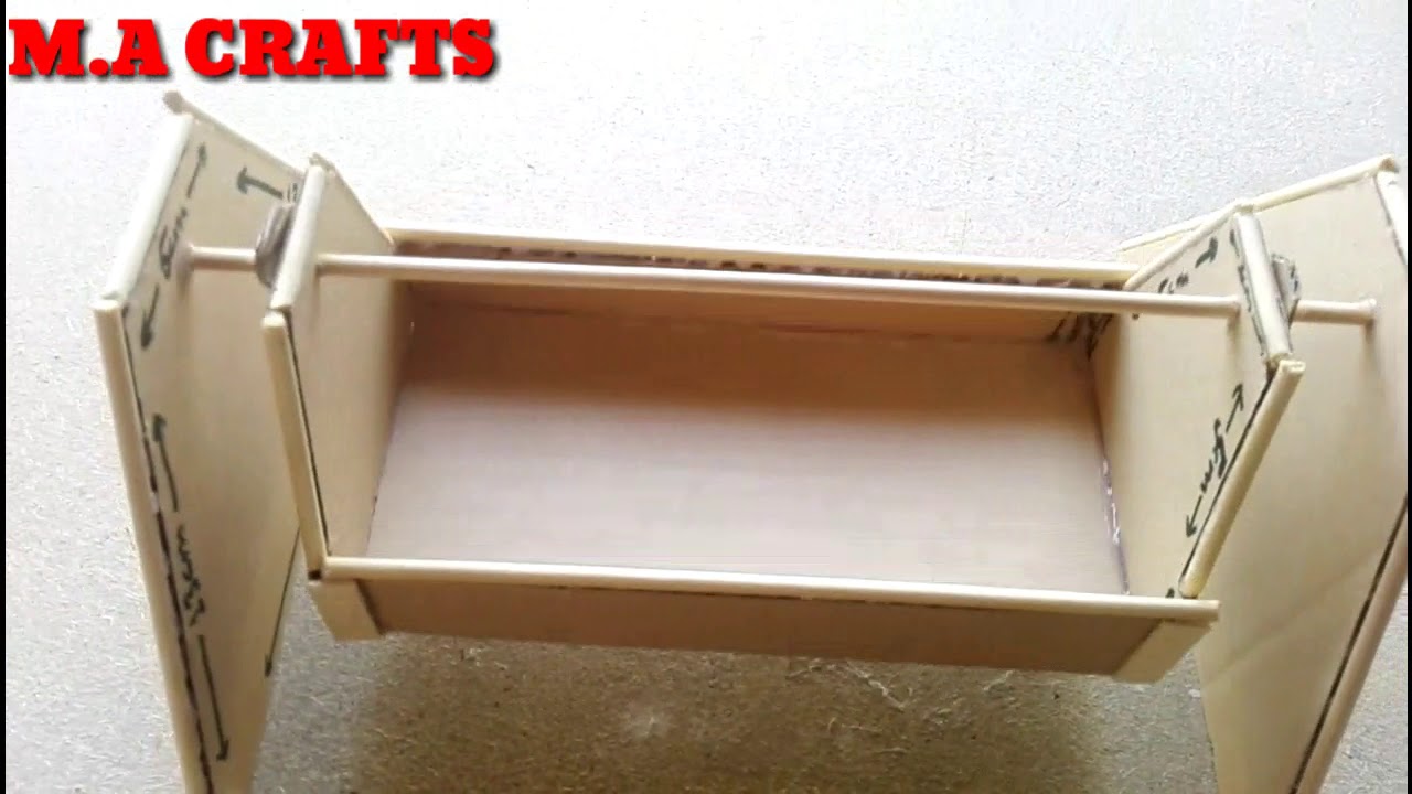 How to make a baby jhula with cardboard - YouTube