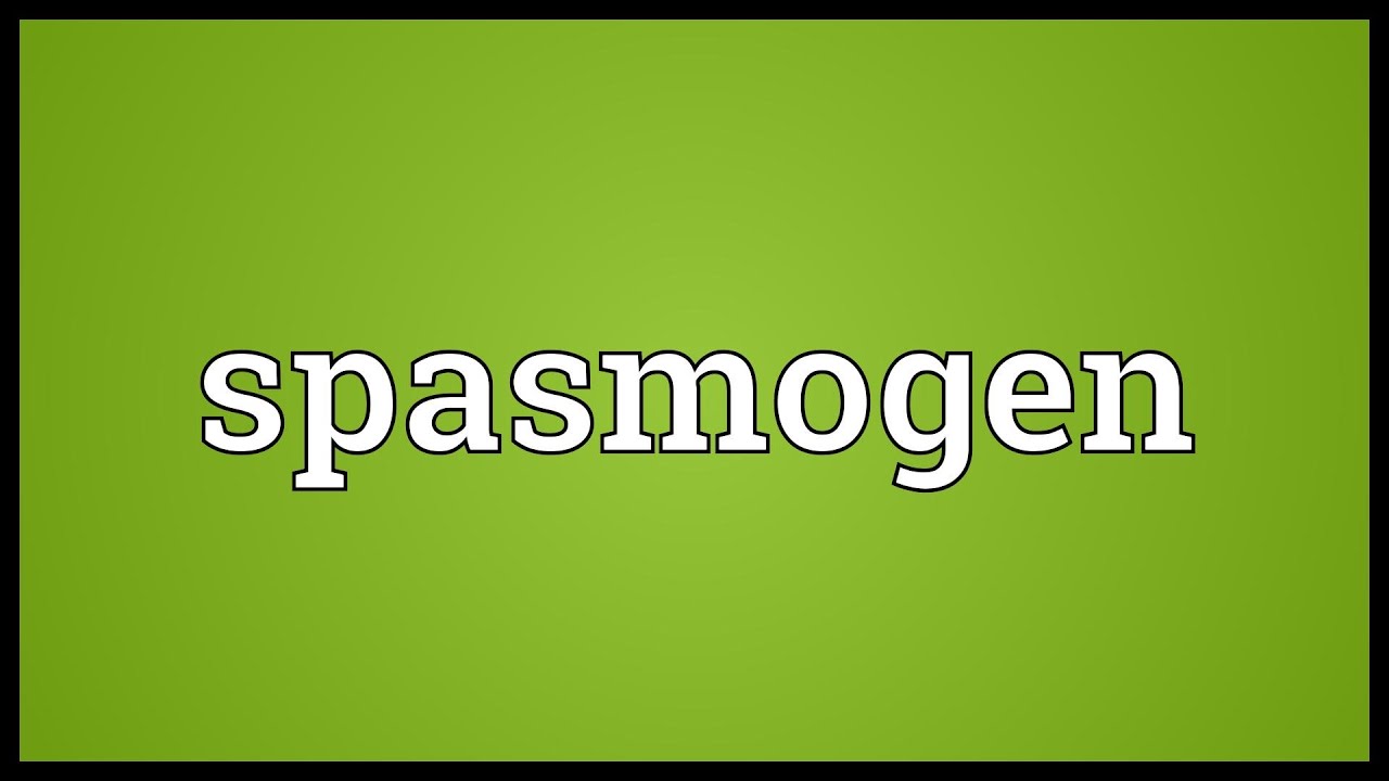 Spasmogen Meaning - YouTube