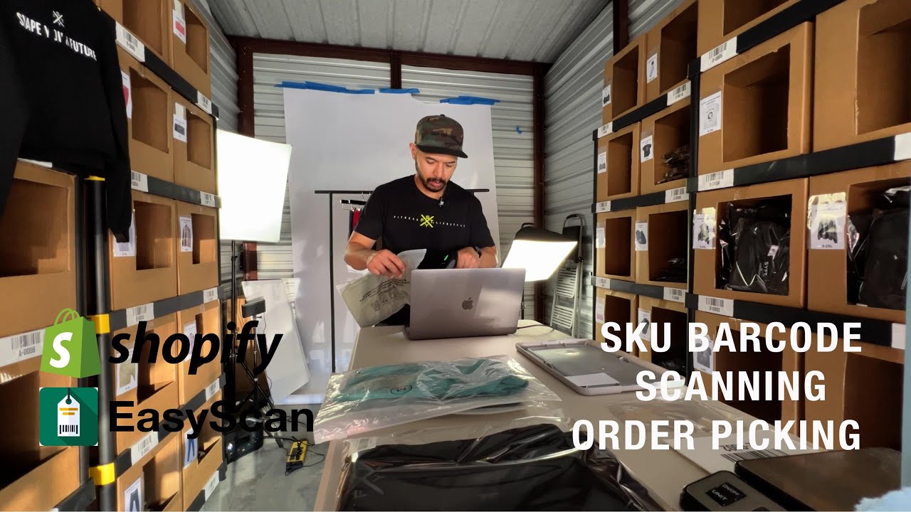 Picking orders with scanner on Shopify using EasyScan App Storage Unit ...