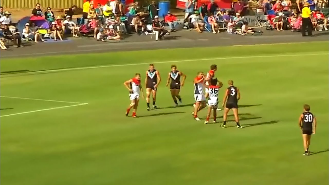 James Sellar - 5 goals - 2013 NAB Cup Rd 2 - Port Adelaide v Melbourne ...