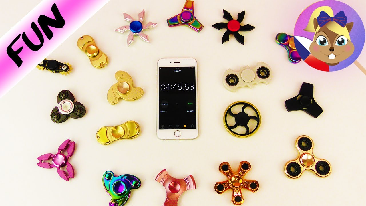 MEGA FIDGET SPINNER SROVNÁNÍ! Který spinner se bude točit nejdéle? Test ...