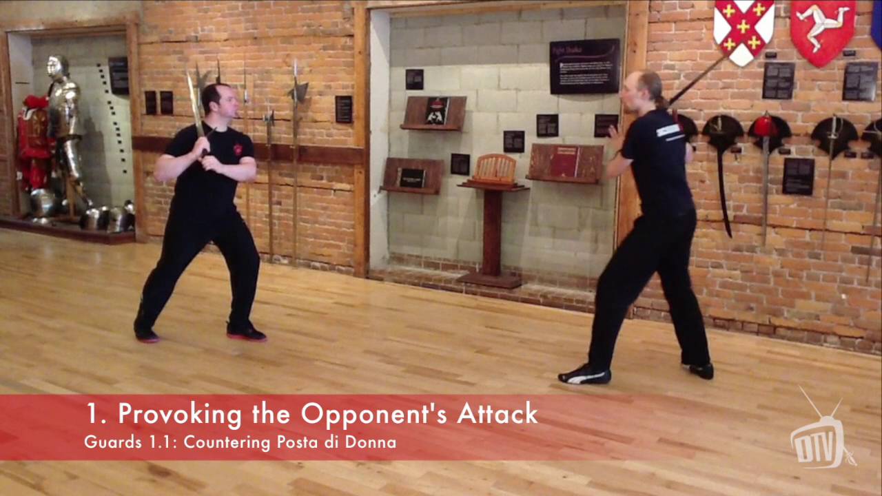 Advanced Longsword Sample: provoking the opponent's attack - YouTube