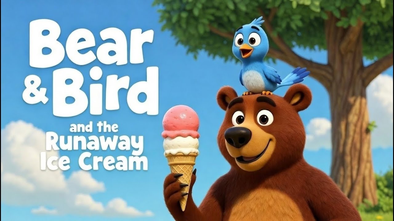 Bear & Bird and the Runaway Ice Cream 🍦😂 - YouTube