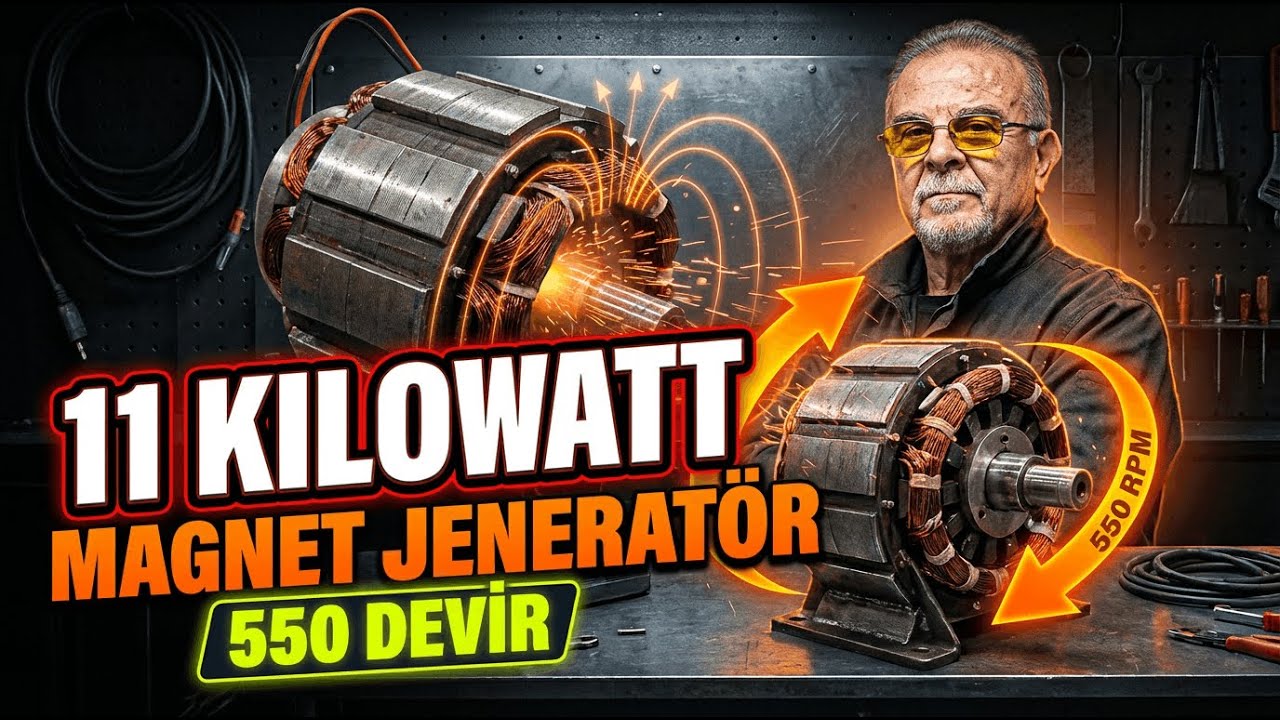 11 kW 550 rpm Magnet Generator - YouTube