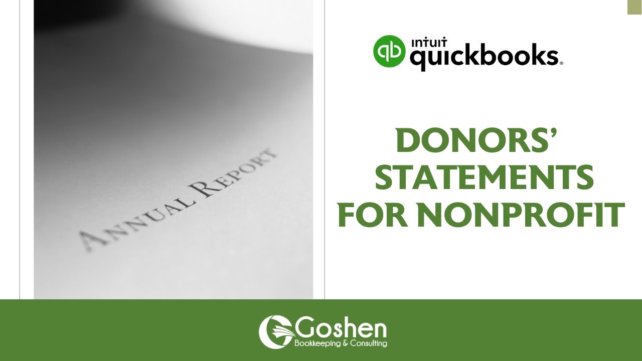 How to Create and Send Transaction Statements to Donors in QuickBooks ...