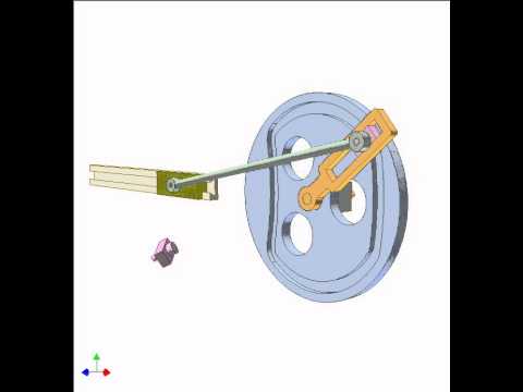 Slider crank mechanism with face groove cam - YouTube