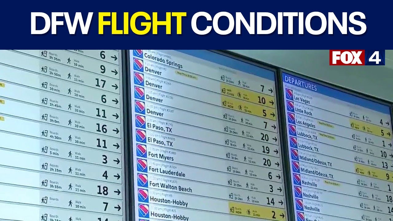 Flight conditions at Love Field, DFW - YouTube