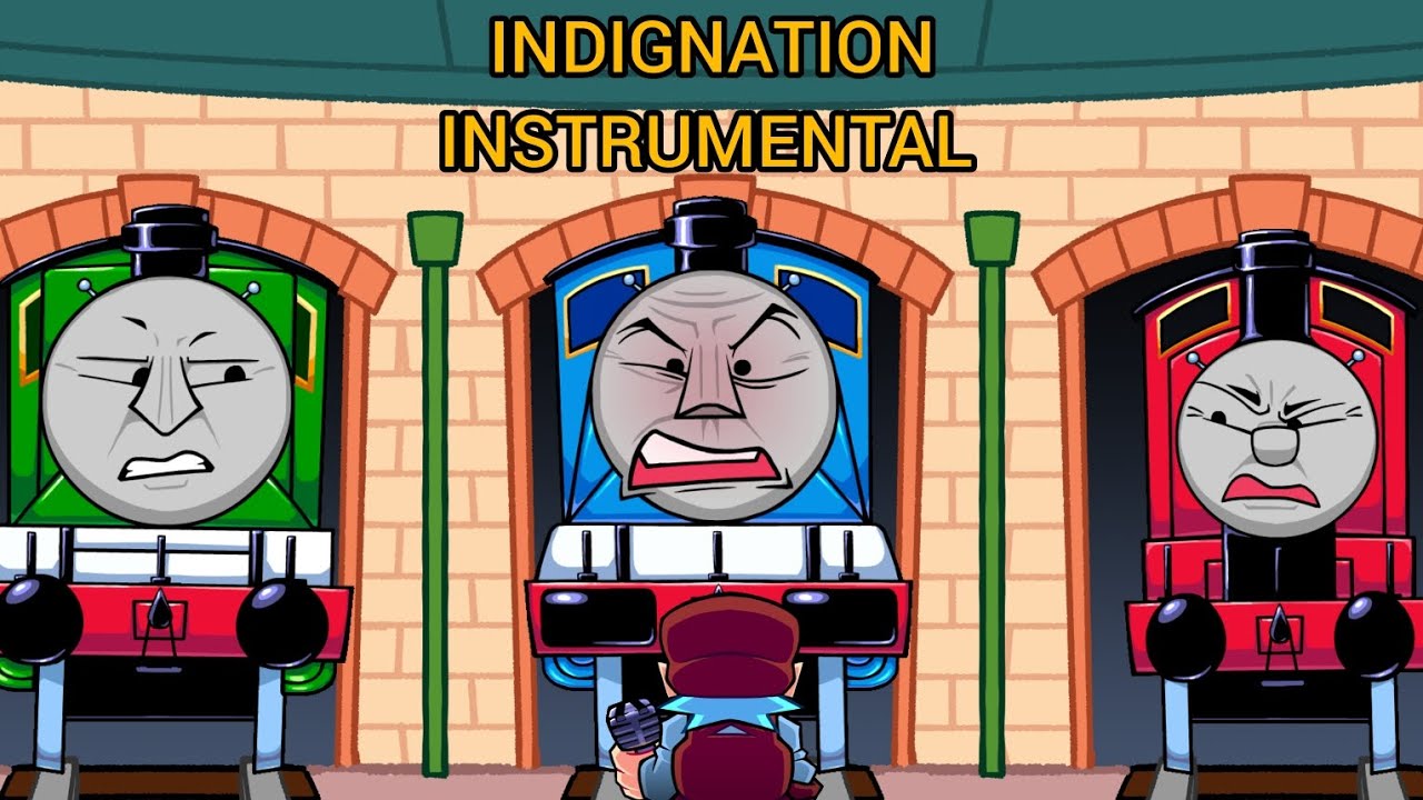 fnf big engine brawl indignation full instrumental - YouTube