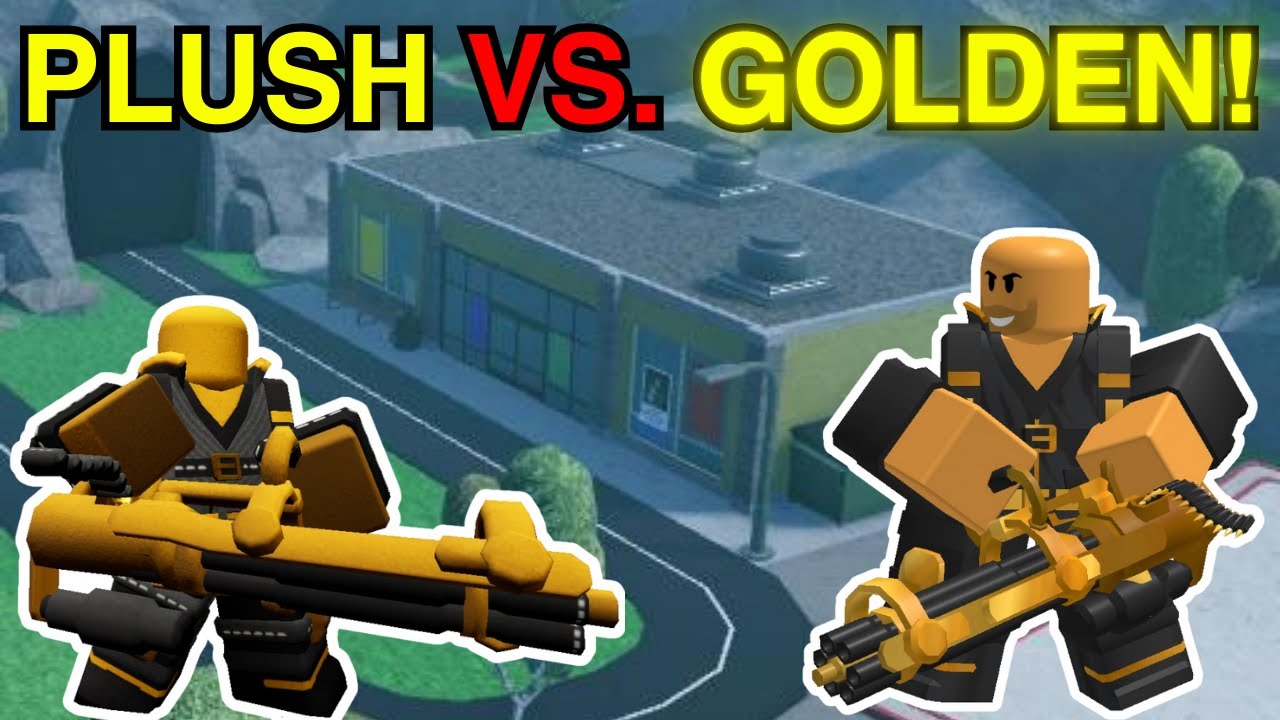PLUSHIE GOLD MINI VS NORMAL GOLD MINI SIDE BY SIDE | Tower Defense ...