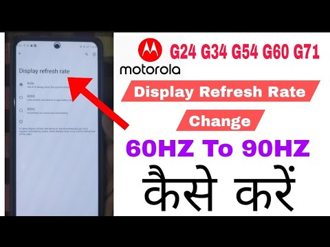 How to Change screen Refresh Rate 60Hz To 90Hz Moto g24 g34 g54 g30 g60 ...