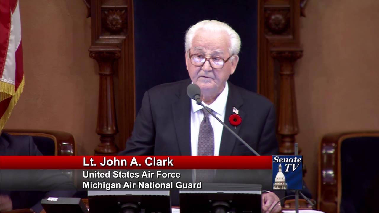 Lt. John Clark speaks at Senate Memorial Day Service - YouTube
