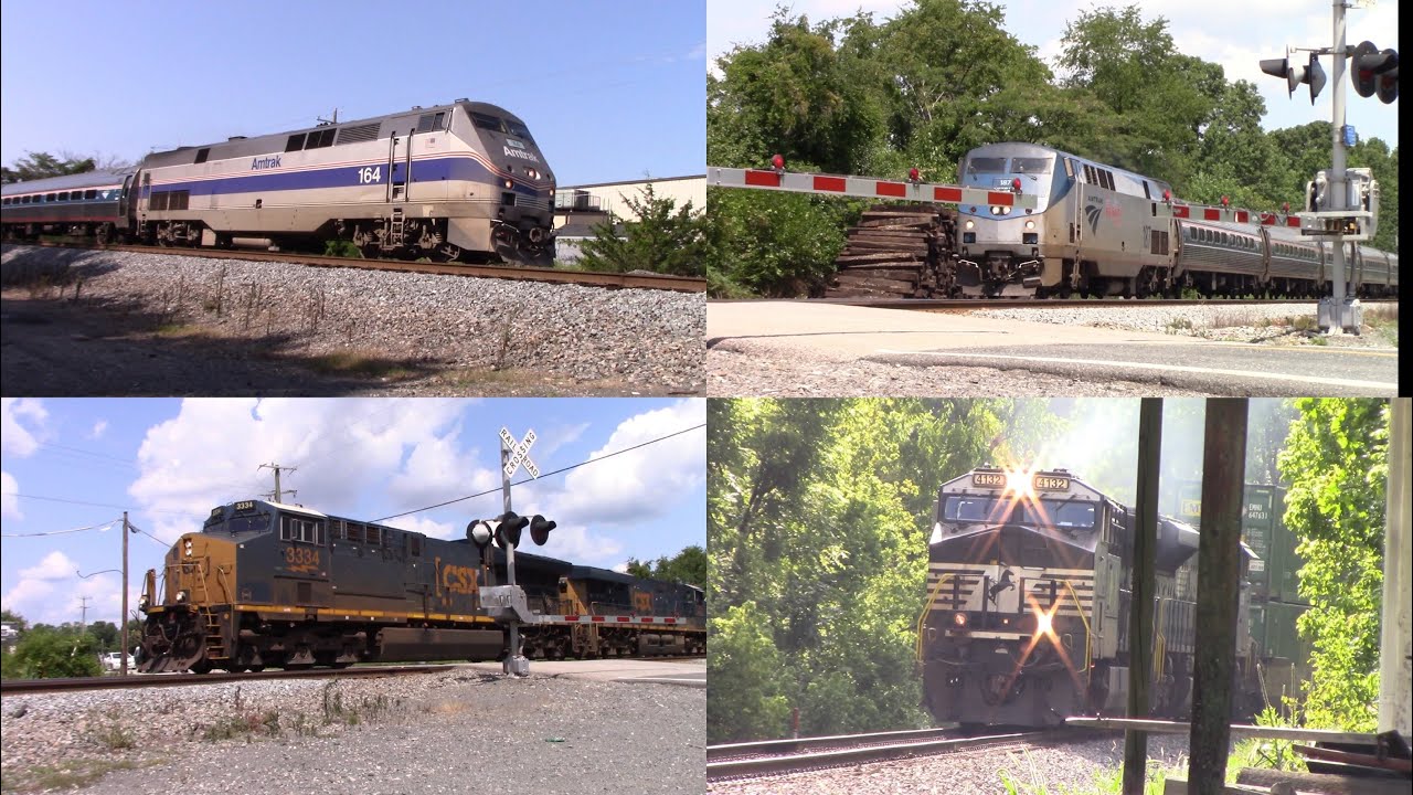CSX Amtrak 164 and BG On the RF&P Subdivision and Norfolk Southern ...