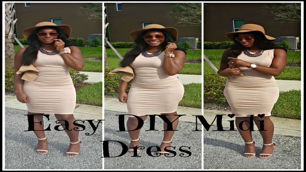 EASY DIY MIDI DRESS Tutorial! ||RbyRachaelRae - YouTube
