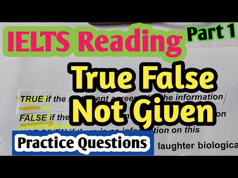 True /False/ Not Given  IELTS Reading  TIP |  IELTS preparations  || ielts reading tips true /false