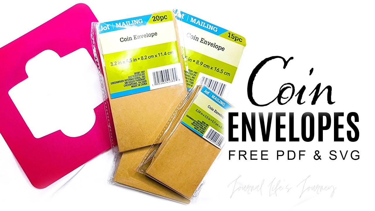 How To Make DIY Coin Envelopes With FREE SVG & PDF Stencils - YouTube