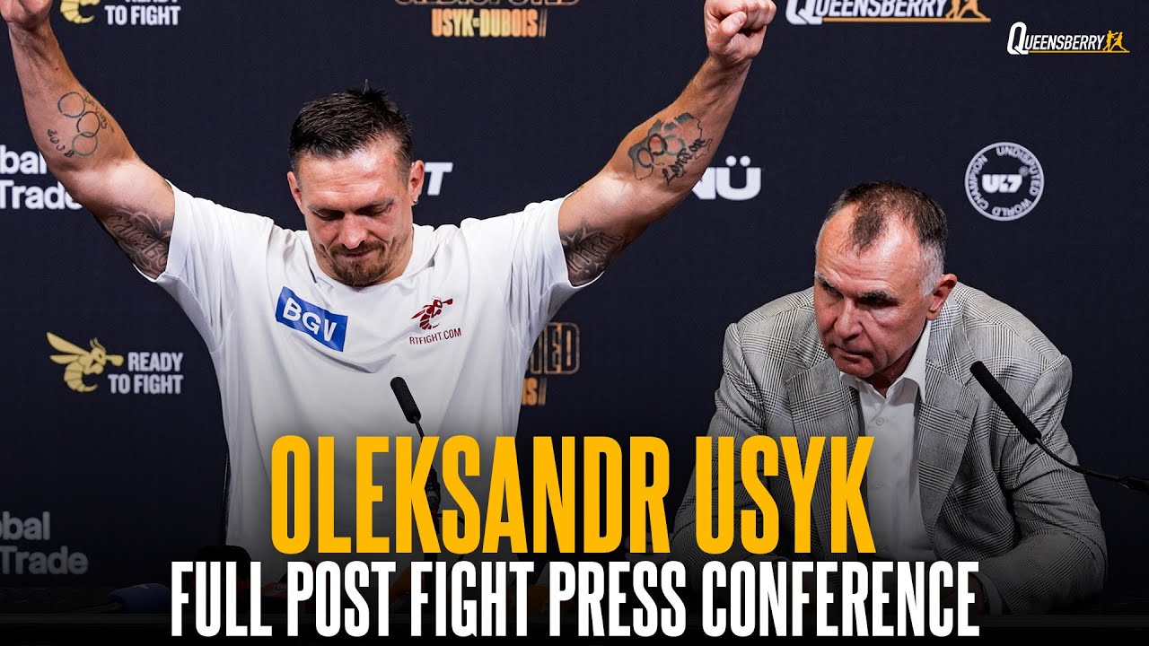 Oleksandr Usyk Post Fight Press Conference | Usyk vs Dubois 2 Reaction ...