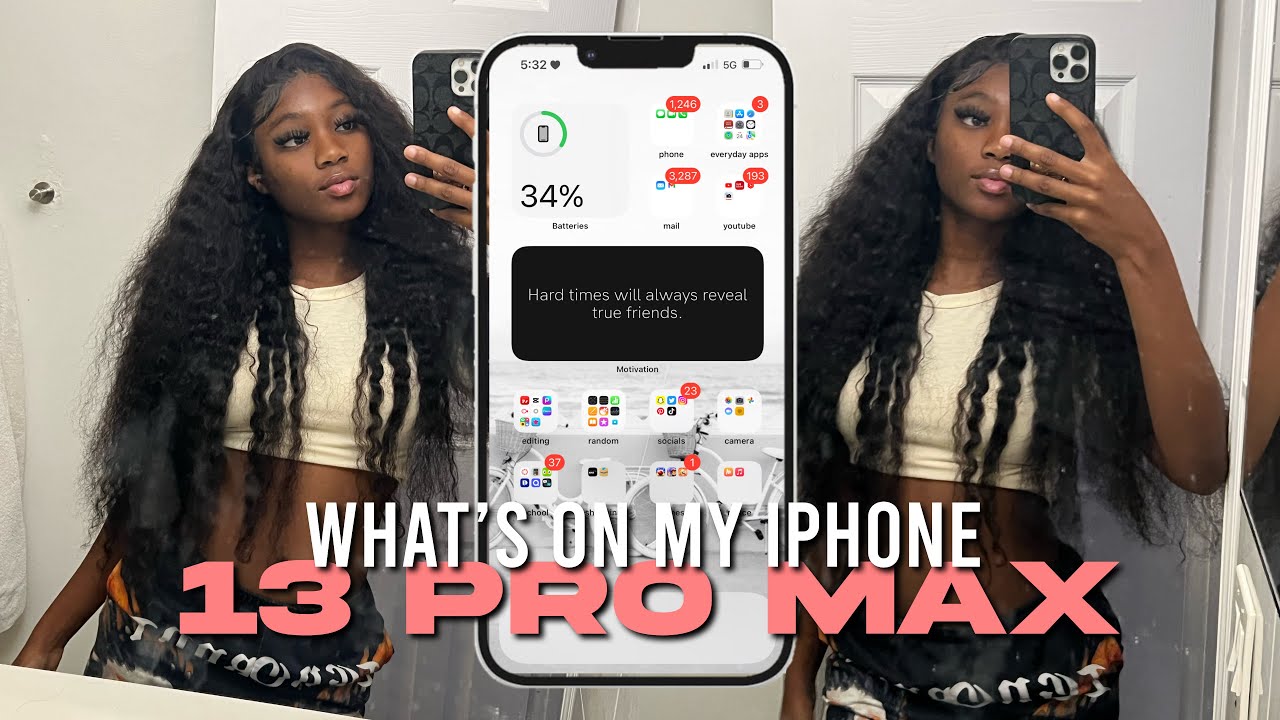WHATS ON MY IPHONE 13 PRO MAX!! | apps, widgets, + more - YouTube