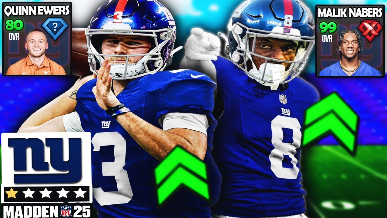 Realistic Rebuild of the New York Giants -- QUINN EWERS is our QB ...