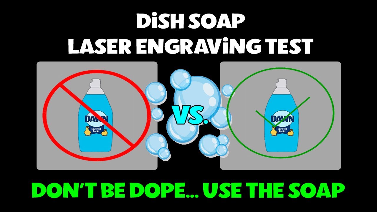 Laser Engraving with Dawn Soap - Dish Soap Laser Engraving Test - YouTube