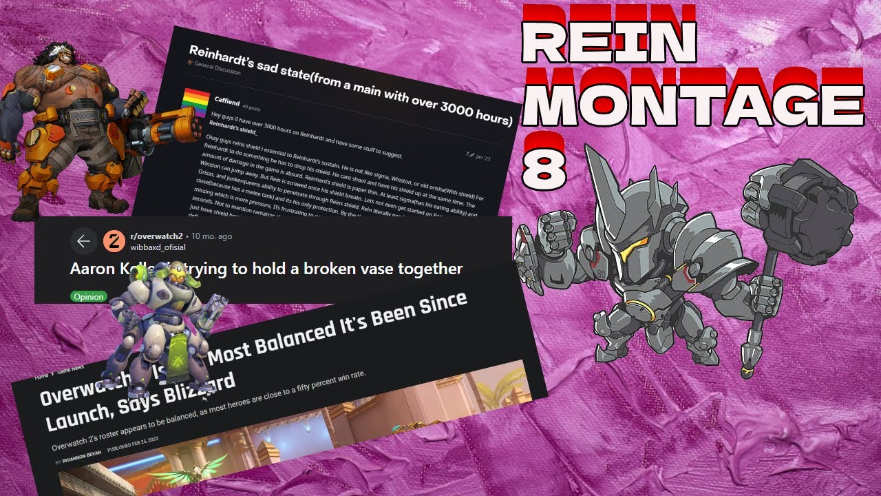 This game is anything but balanced| OVERWATCH 2 | rein MONTAGE - YouTube