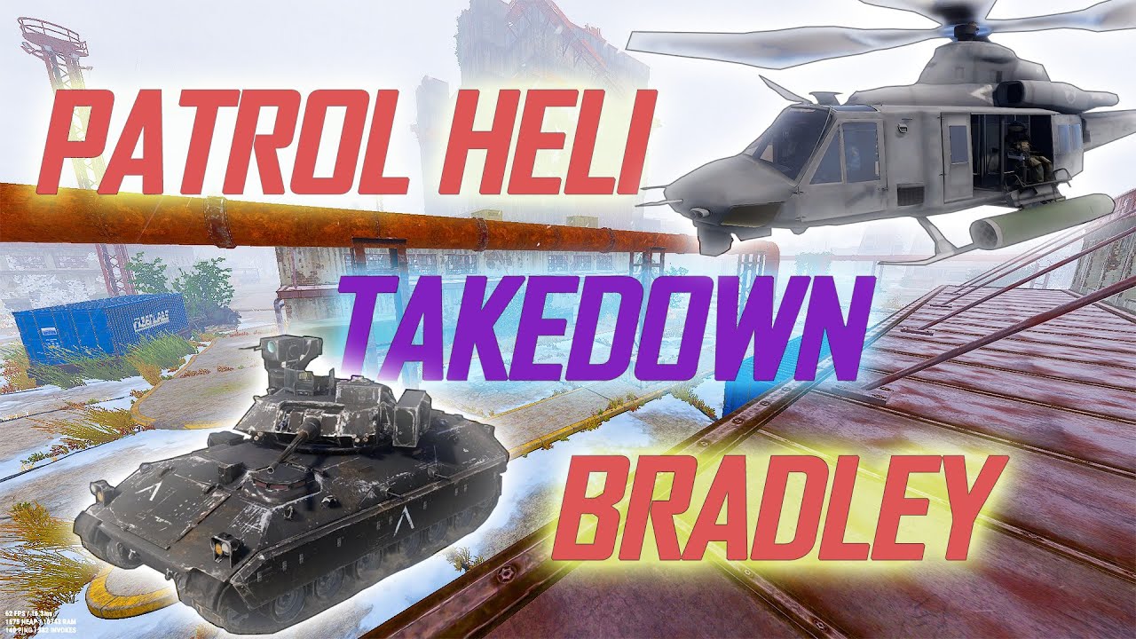 RUST - WE TOOK DOWN PATROL HELI WHILE DOING BRADLEY - YouTube