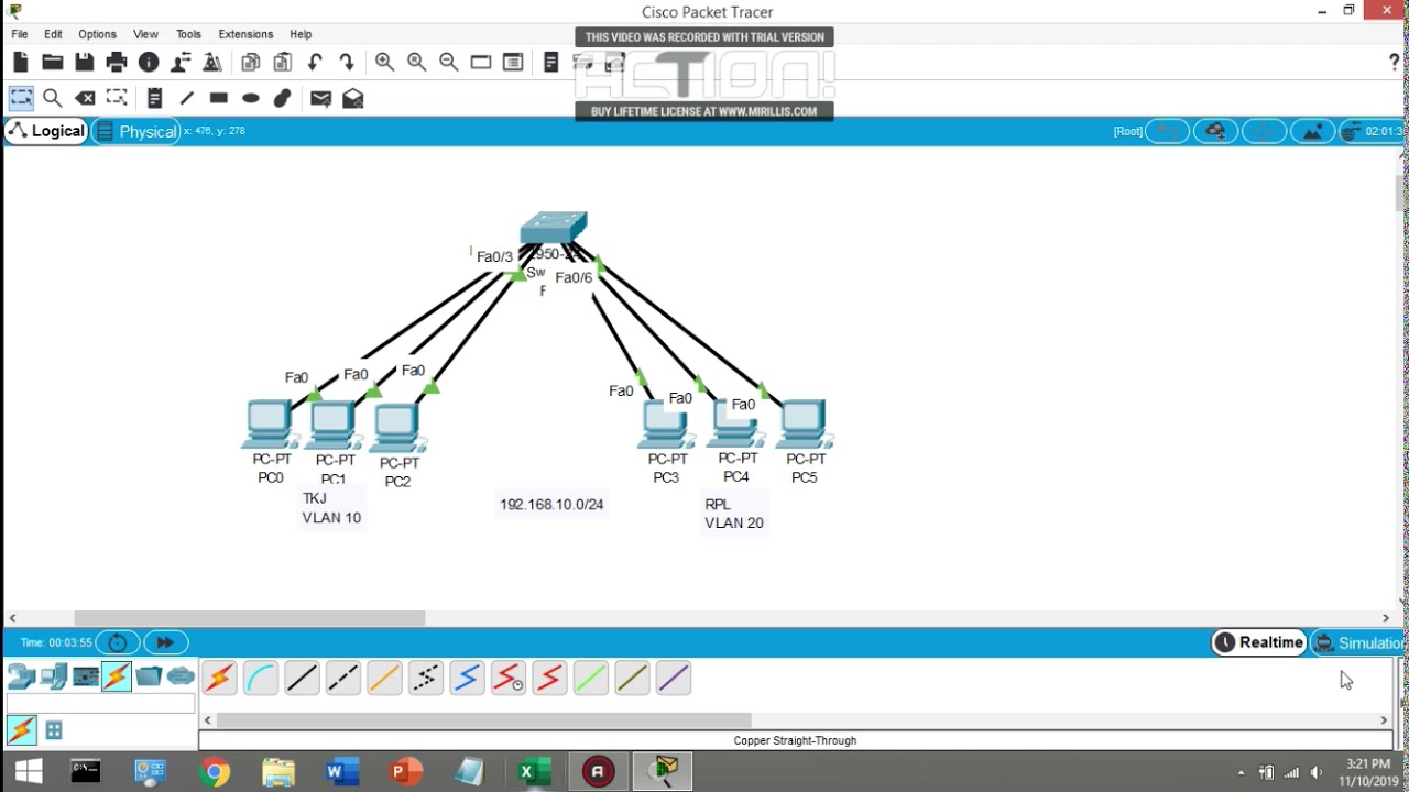 Cara Konfigurasi VLAN di Cisco Packet Tracer - YouTube