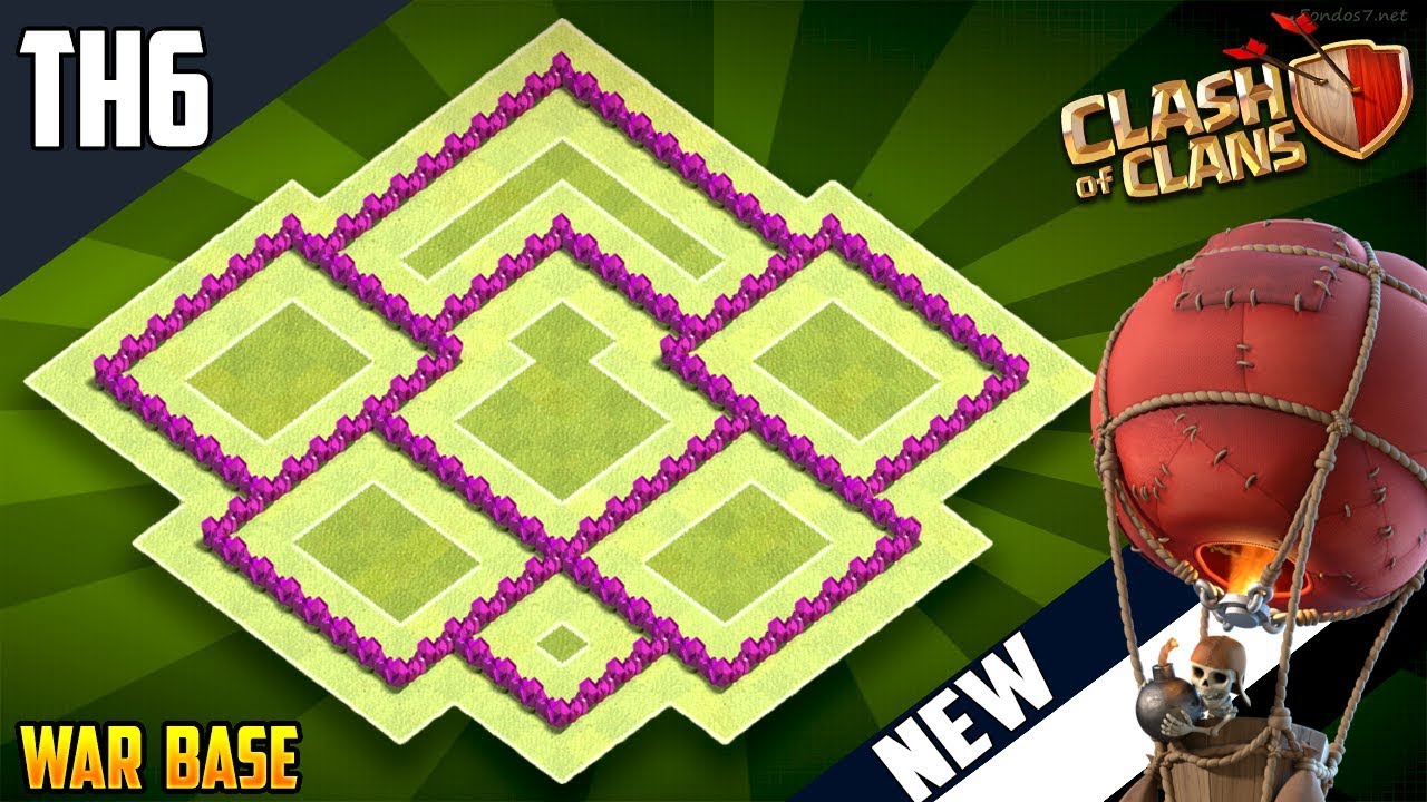 New INSANE TH6 WAR/TROPHY[defense] Base 2018!! COC Town Hall 6 War Base ...