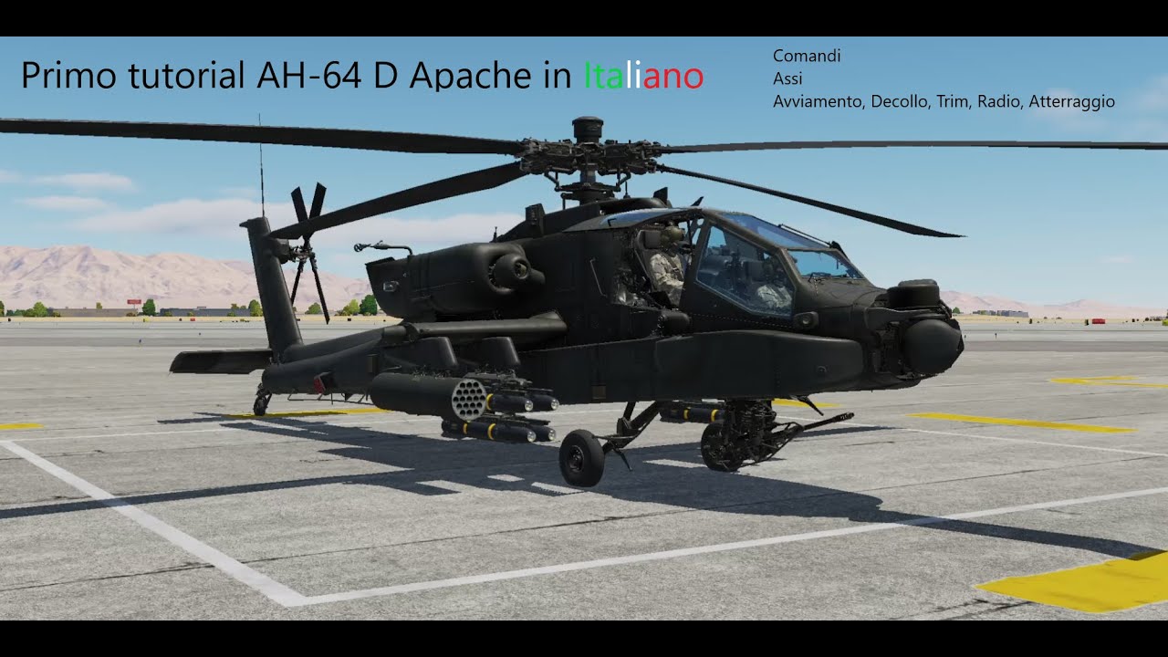 DCS World, AH-64D Apache Operazioni di base Italiano - YouTube