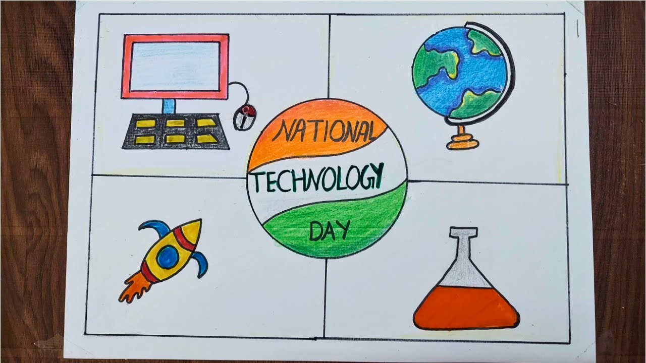 National Technology Day Drawing 11 May | How to Draw Technology Day ...