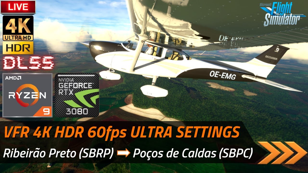 🔴 MSFS [4K HDR] - AMD Ryzen 5900X + RTX 3800 12GB / ULTRA SETTINGS ...