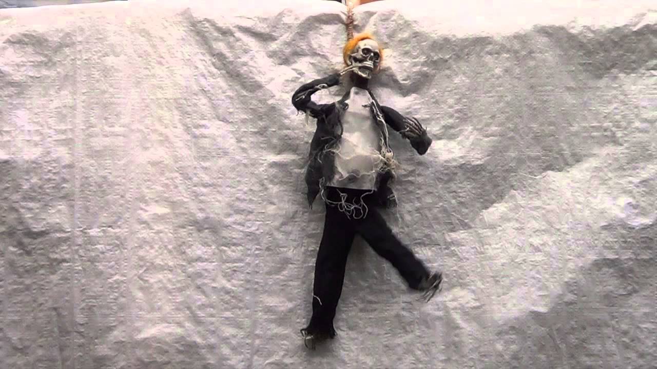 Halloween Scary Stuff Decoration Hanging Animated Ginger Skeleton ...
