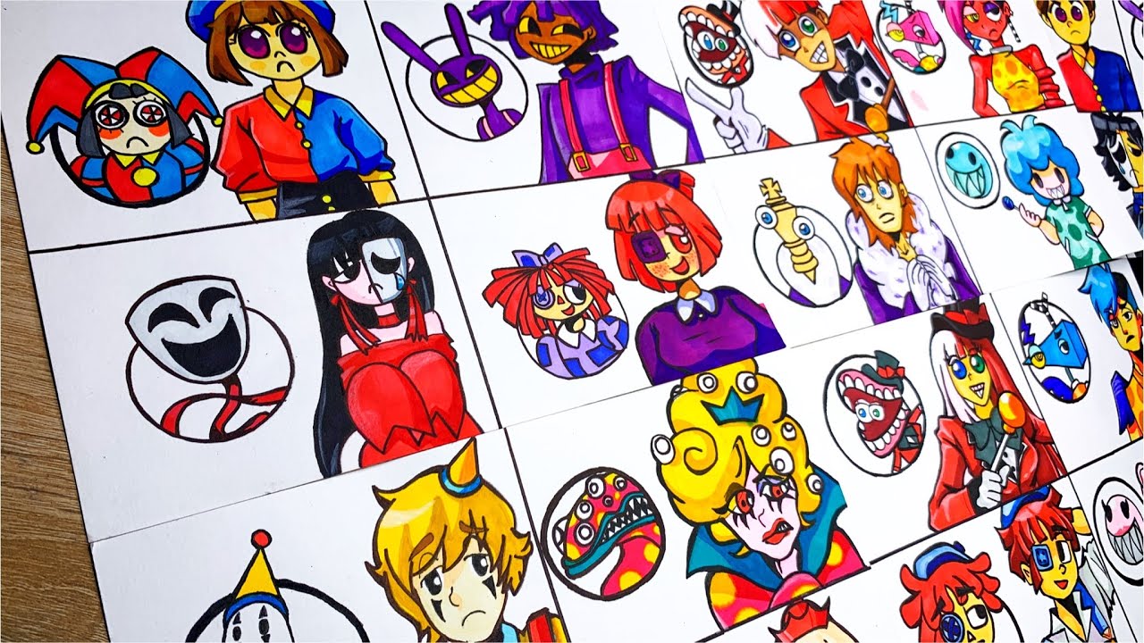 Drawing Amazing Digital Circus | Gender Comparison | All Humanized ...