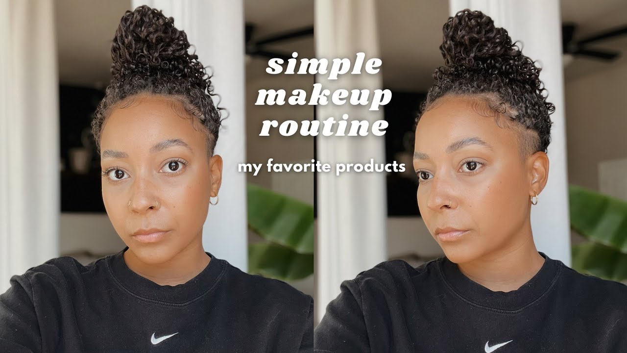 Natural Hair + Neutral Makeup | GRWM - YouTube